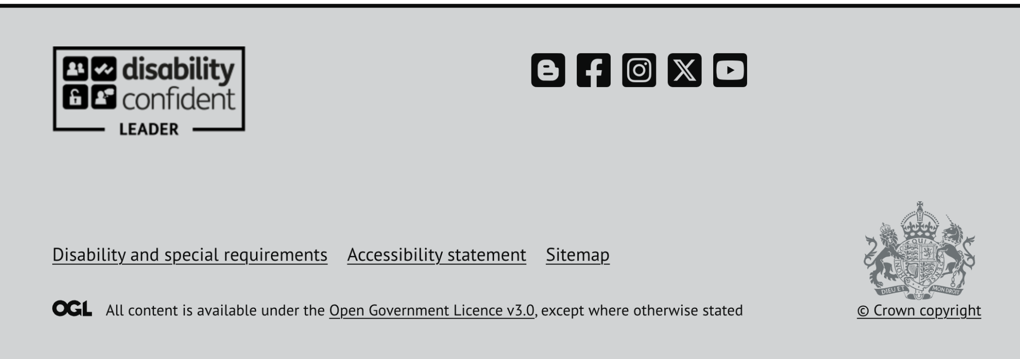 Footer navigation – Ministry of Justice Website Builder