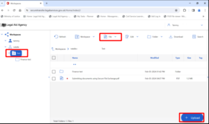 Submitting documents using Secure File Exchange – Legal Aid Learning