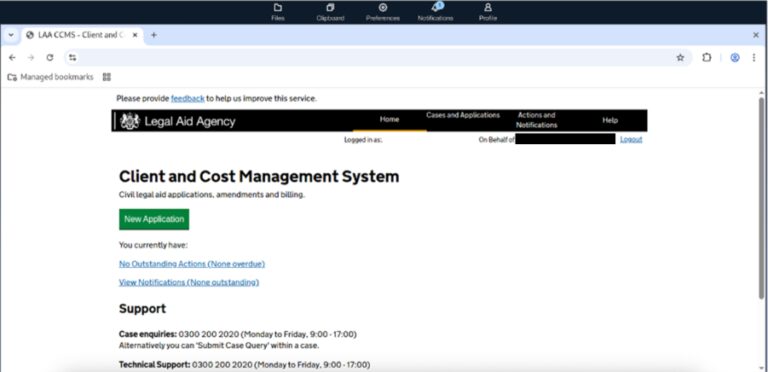 Accessing the Client and Cost Management System in Secure Browser ...